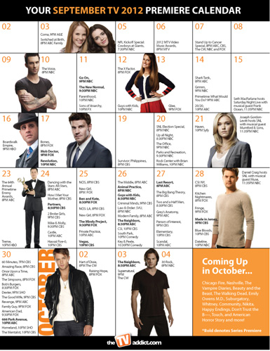 Primetime Television Calendar 2012 | the TV addict